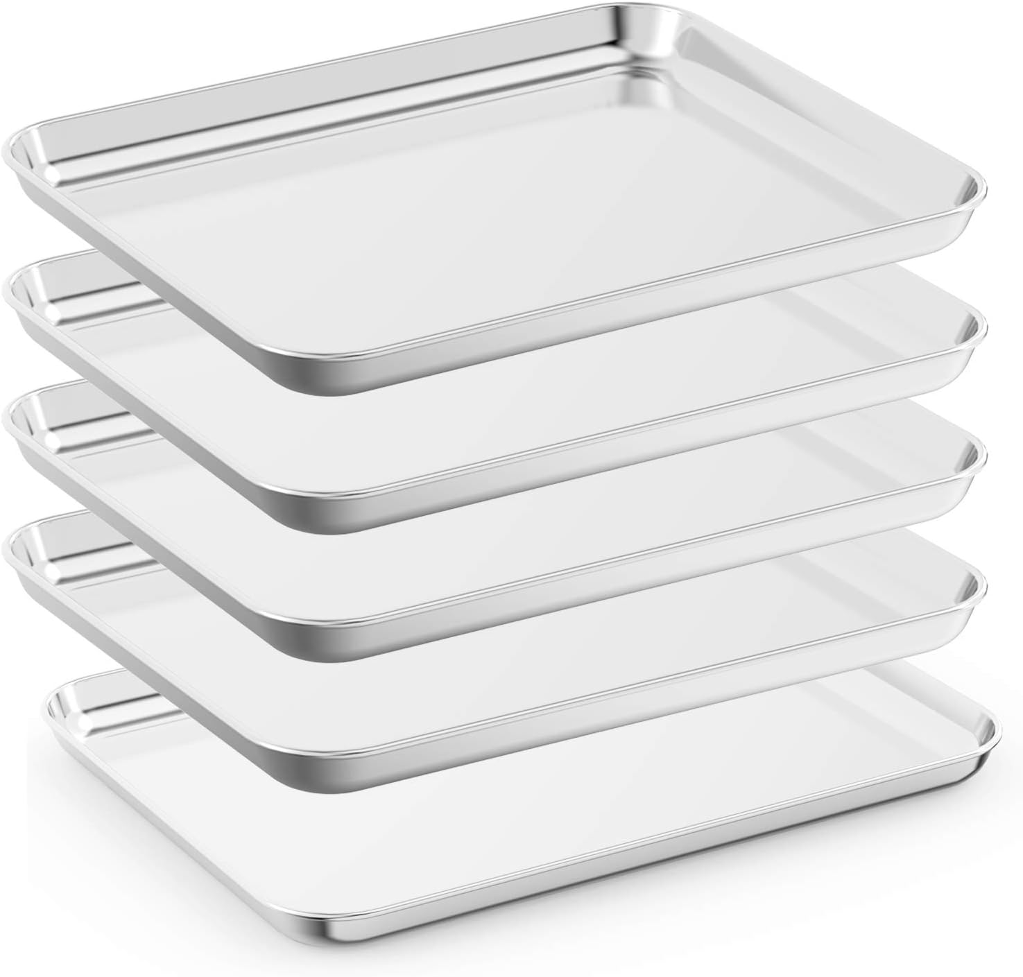 Amazon.com: Bastwe Baking Sheet Set of 5, Stainless Steel 5-Piece ...
