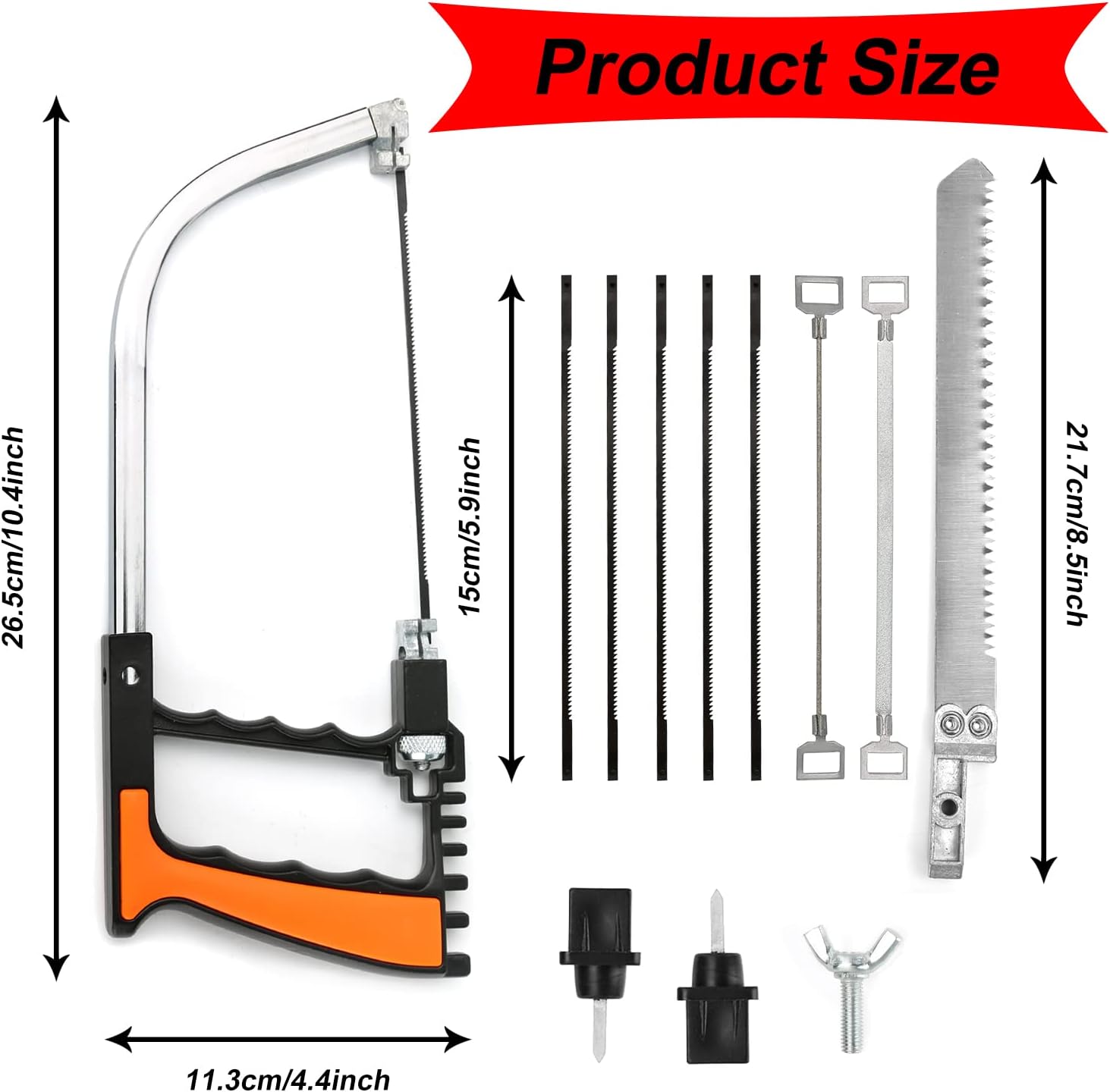 Buy LAIWOO 12-in-1 Multifunction Handsaw Kit Work as Hacksaw Bow Saw ...