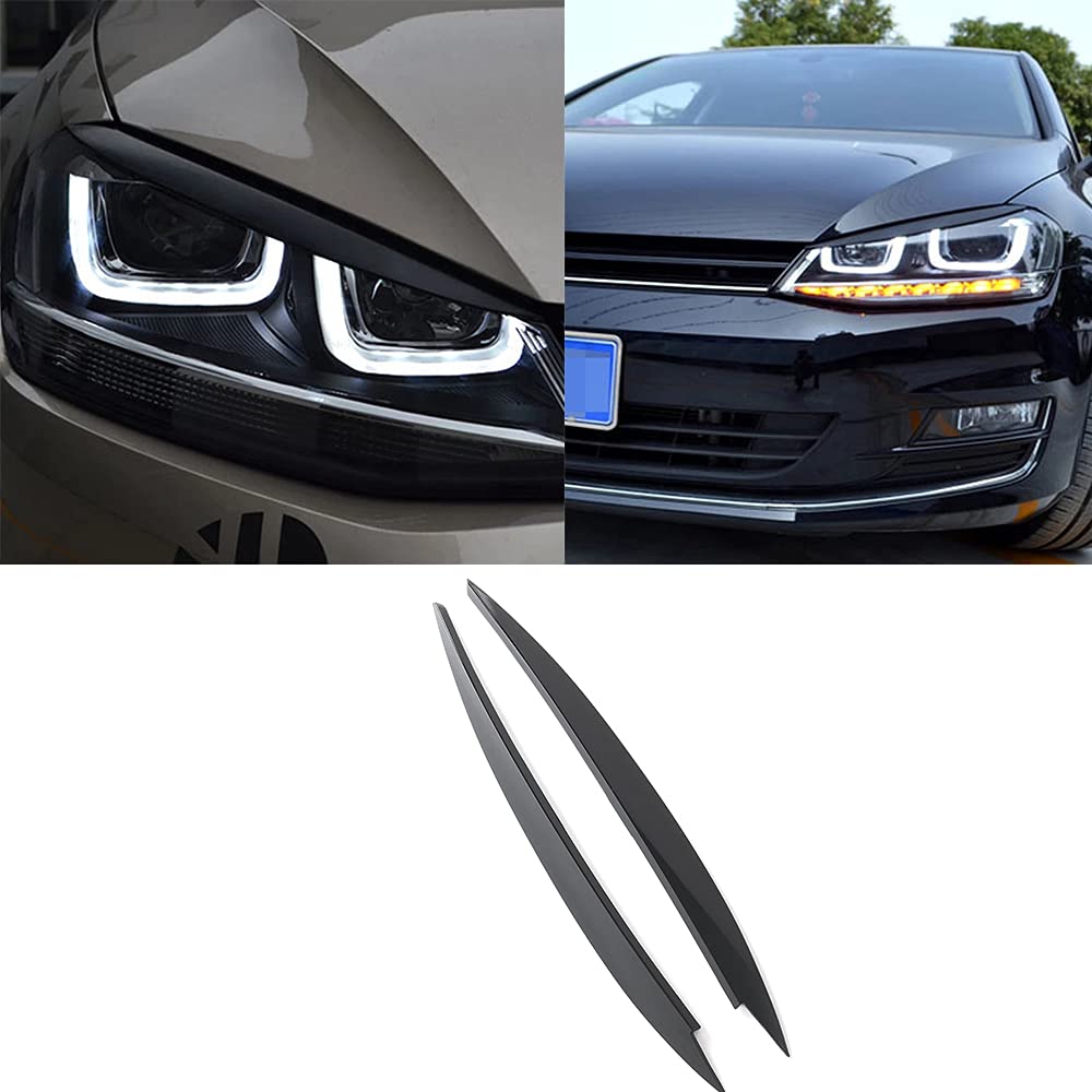 Buy Junzheng Headlamp Eyebrow, 1 Pair Headlight Eyelid Eyebrow Cover ...