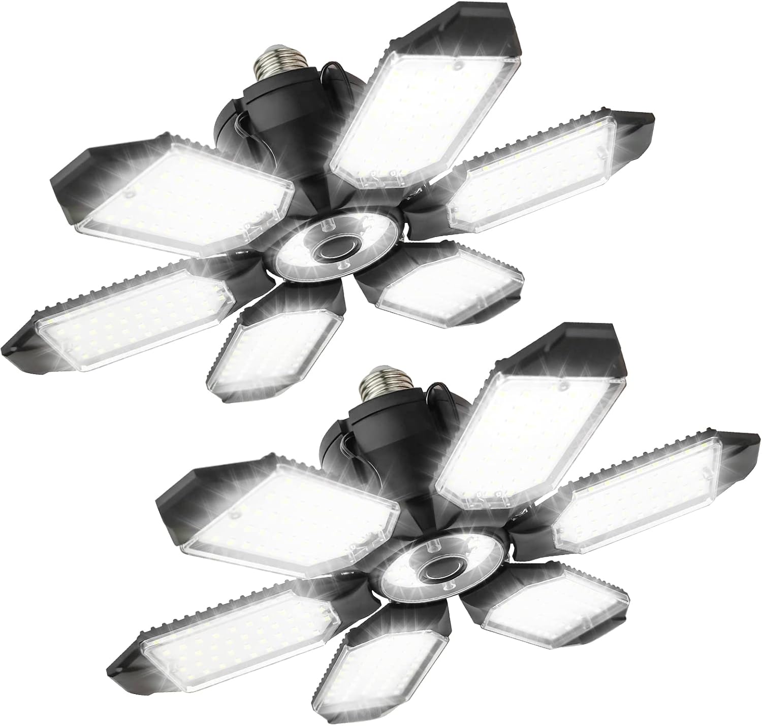 Ayybf 2 Pack LED Garage Lights - 20000LM 6500K Bright LED Shop Light ...