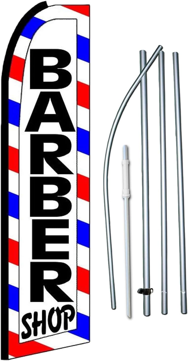 Amazon.com : NEOPlex - "Barber Shop (Extra Wide)" Complete Flag Kit ...