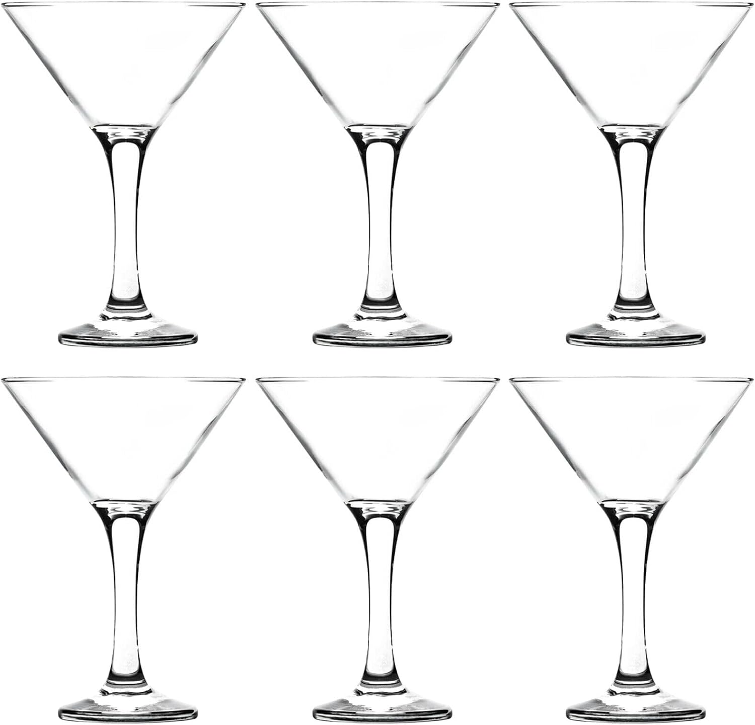 Queensway Home & Dining Set of 6 Martini Glasses 175ml Classic Stemware ...