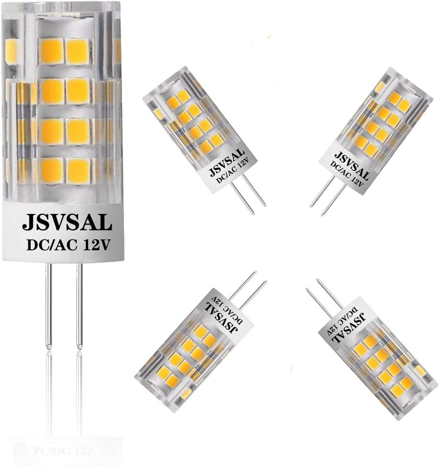 Gaormii G4 LED Bulb 5W, T3 JC Type Bi-Pin Base, AC/DC 12 Volt, Daylight ...