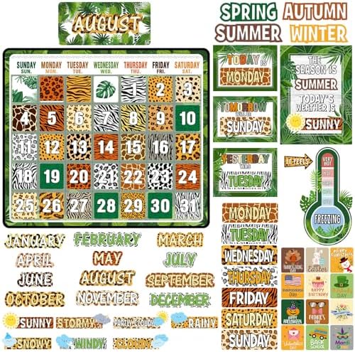 Amazon.com: LioNergy Jungle Animals Bulletin Board Decoration Set Wild ...
