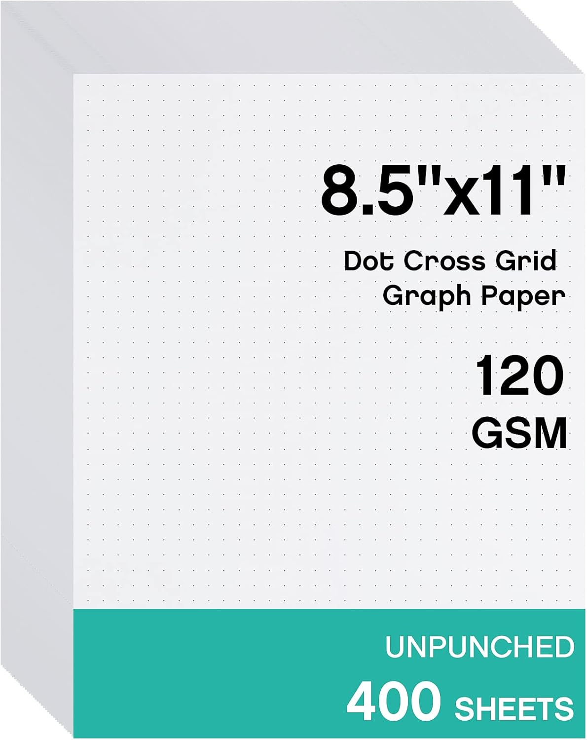 Amazon.com : Sabary 400 Sheets Dot Cross Grid Graph Paper 8.5 x 11 ...