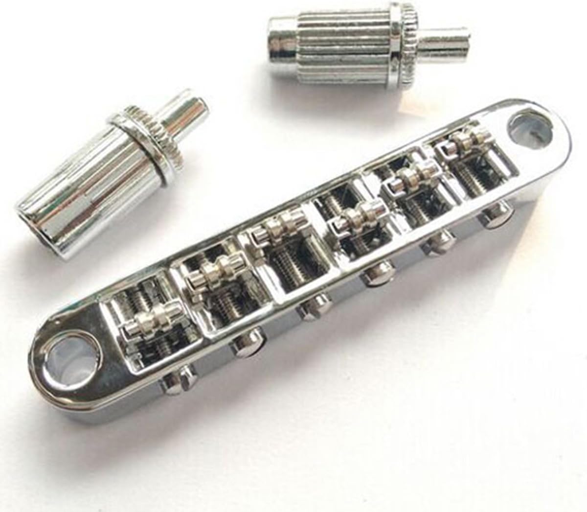 Amazon.com: Dopro Chrome Guitar Roller Saddle Bridge Tune-O-Matic ...