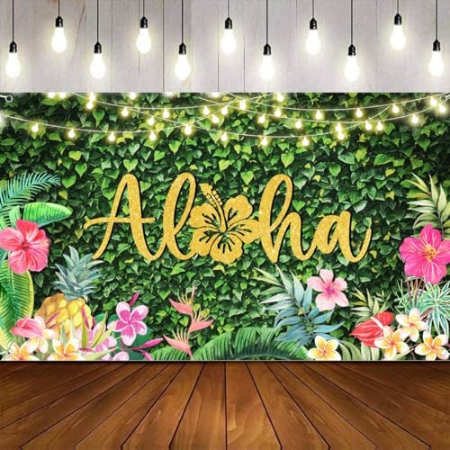 Amazon.com : Aloha Summer Backdrop, Hawaiian Tropical Luau Party ...