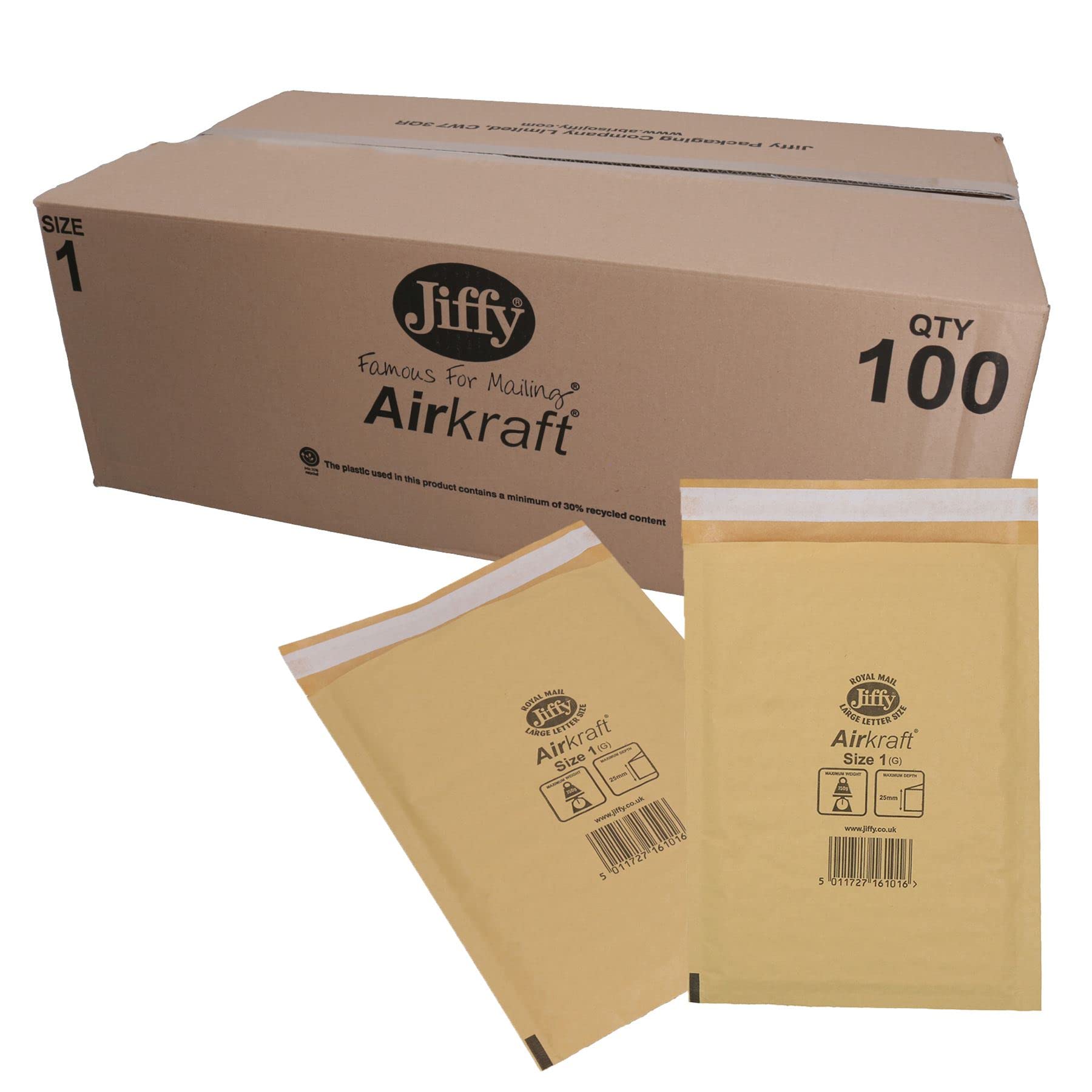 AB Tools 100pk Genuine Gold Jiffy Bag Airkraft Bubble Padded Mail Bag ...
