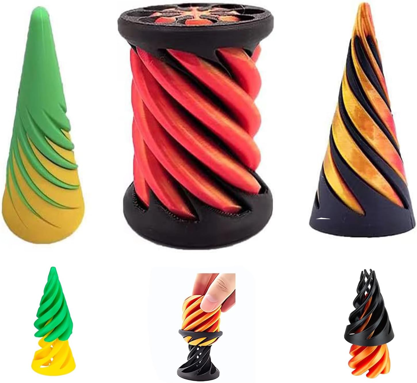 Amazon.com: Impossible Pyramid Direct Toy, Cone Decompression Toy, 3D ...