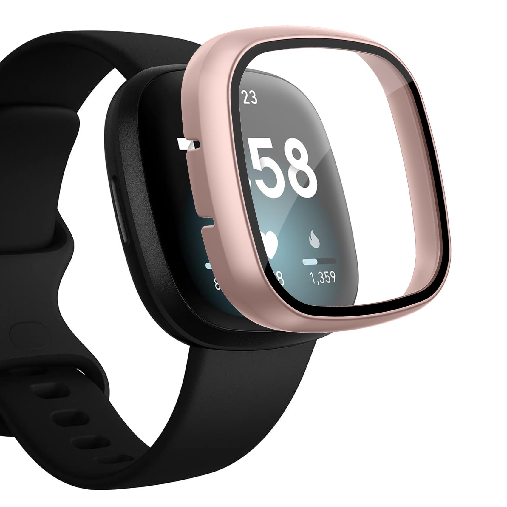 Amazon.com: Tobfit Hard PC Case Built in Tempered Glass Screen ...