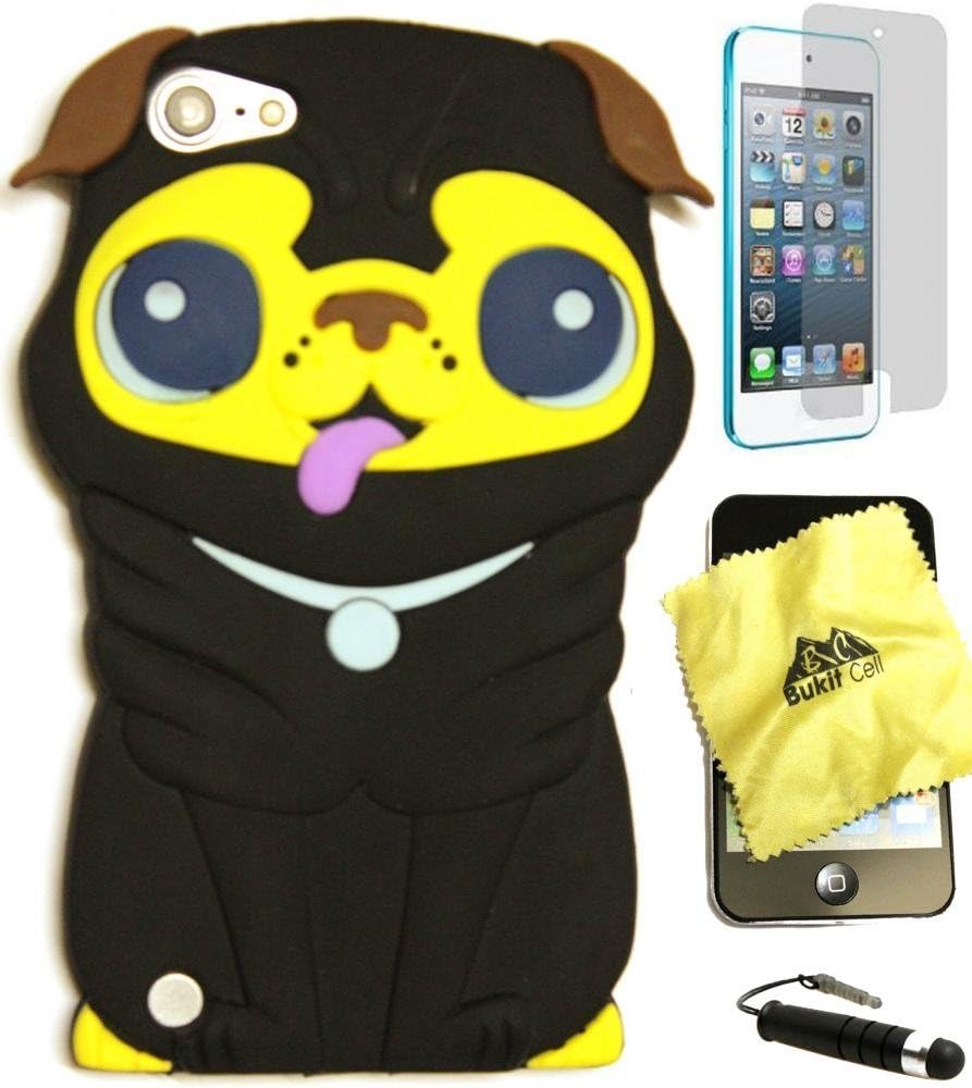 Amazon.com: Bukit Cell Bundle: Black 3D Dog Cartoon Soft Silicone Case ...