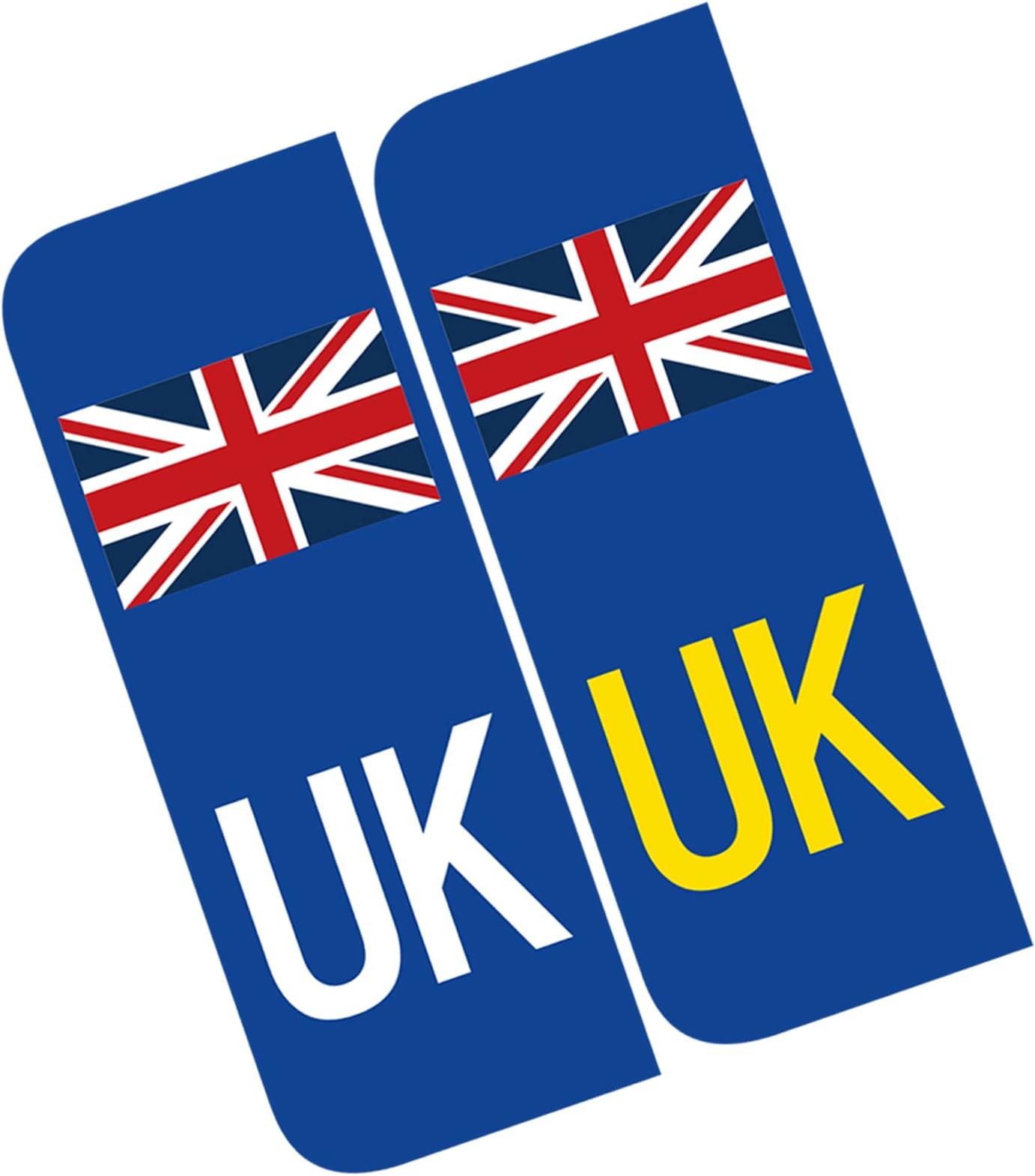 Pair of European Road Legal UK Car Number Plate Vinyl Stickers for ...