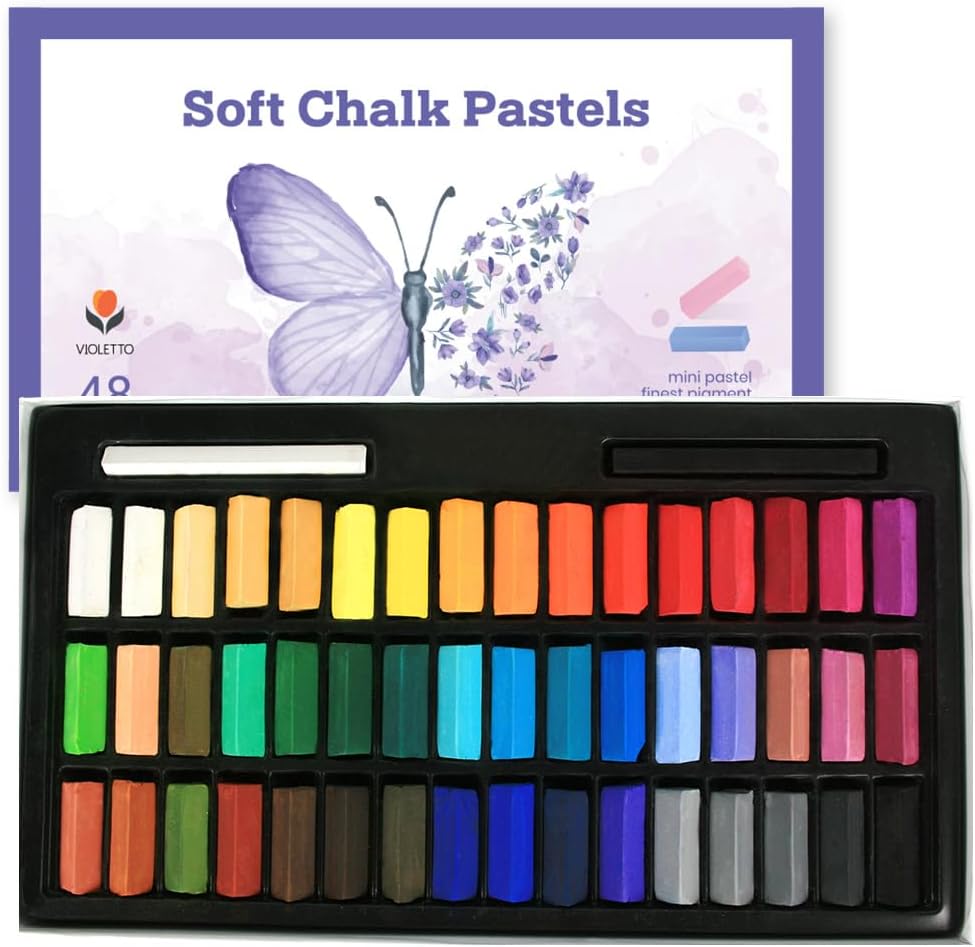 Amazon.com: MUNGYO Non Toxic Square Chalk, Soft Pastel, 32 Colors