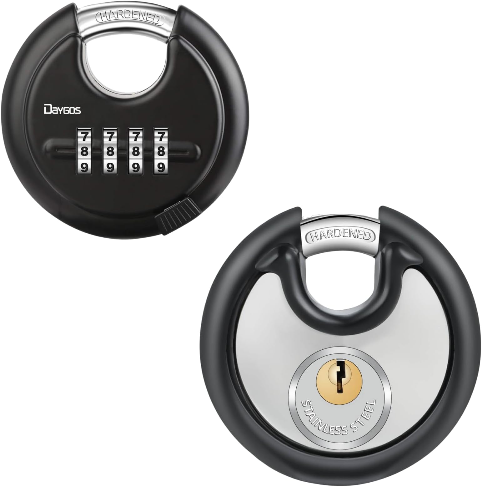 DAYGOS Combination Disc Padlocks for Outdoor & Disc Storage Lock with ...