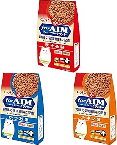 Amazon | 【セット買い】CIAO (チャオ) for AIM 猫用 クランキー まぐろ味 140g×4袋 + CIAO (チャオ) for AIM クランキー かつお味 140g×4袋 ...