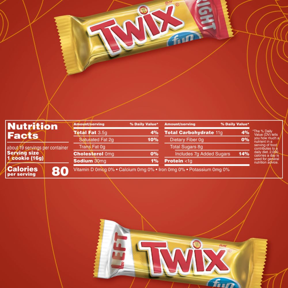 Snapklik.com : TWIX Fun Size Caramel Cookie Chocolate Candy Bars