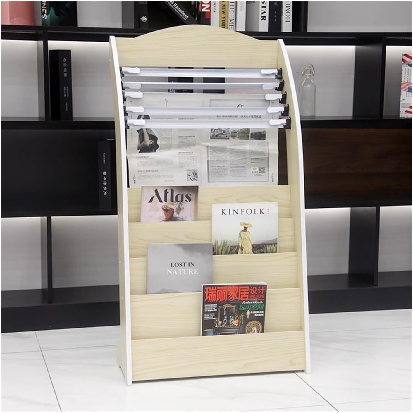 Magazine Rack Magazine Rack Newspaper Racks Floor-Standing Magazine ...