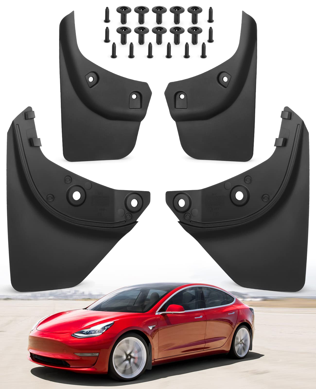 Buy Carrkoopy for Tesla Model Y Mud Flaps 2022 2021, Wheel Tire Splash ...