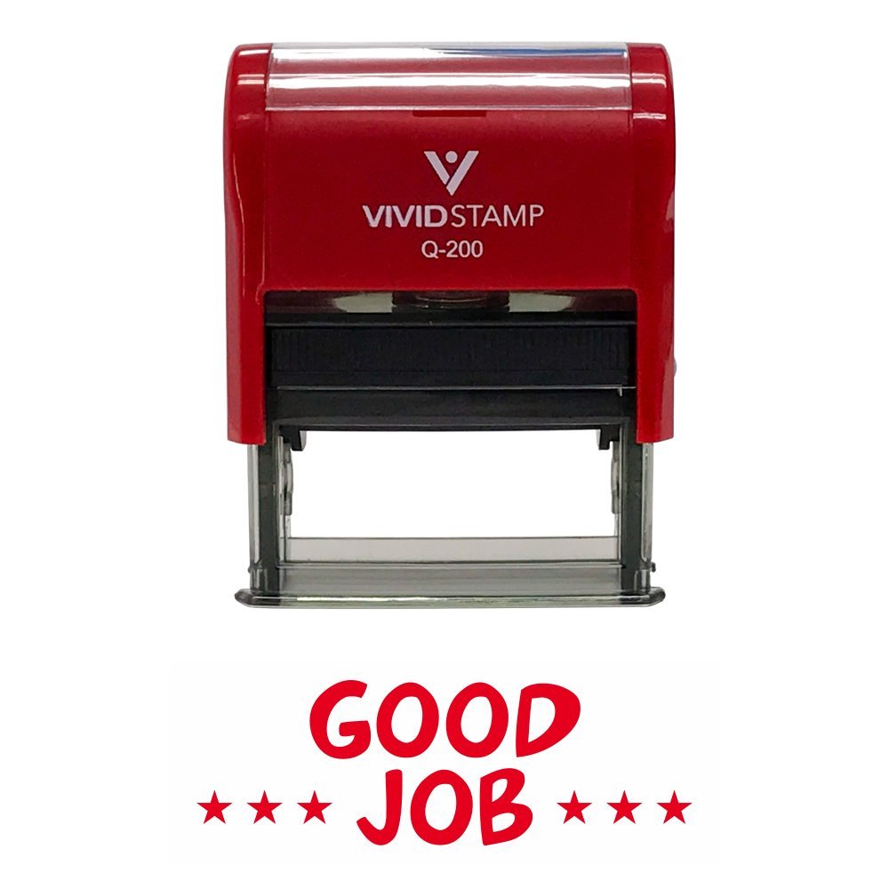 Amazon.com : Good Job Teachers Self-Inking Office Rubber Stamp (Red ...