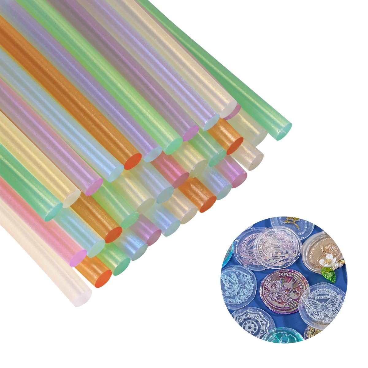 Amazon.com: NEX&CO Glue Gun Wax Seal Sticks, Colored Rainbow Sealing ...