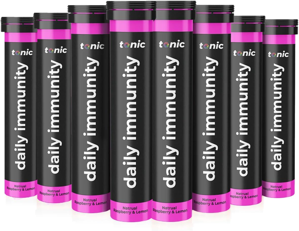 Tonic Health Daily Immunity Tablets - 4-in-1 Effervescent Multivitamins ...