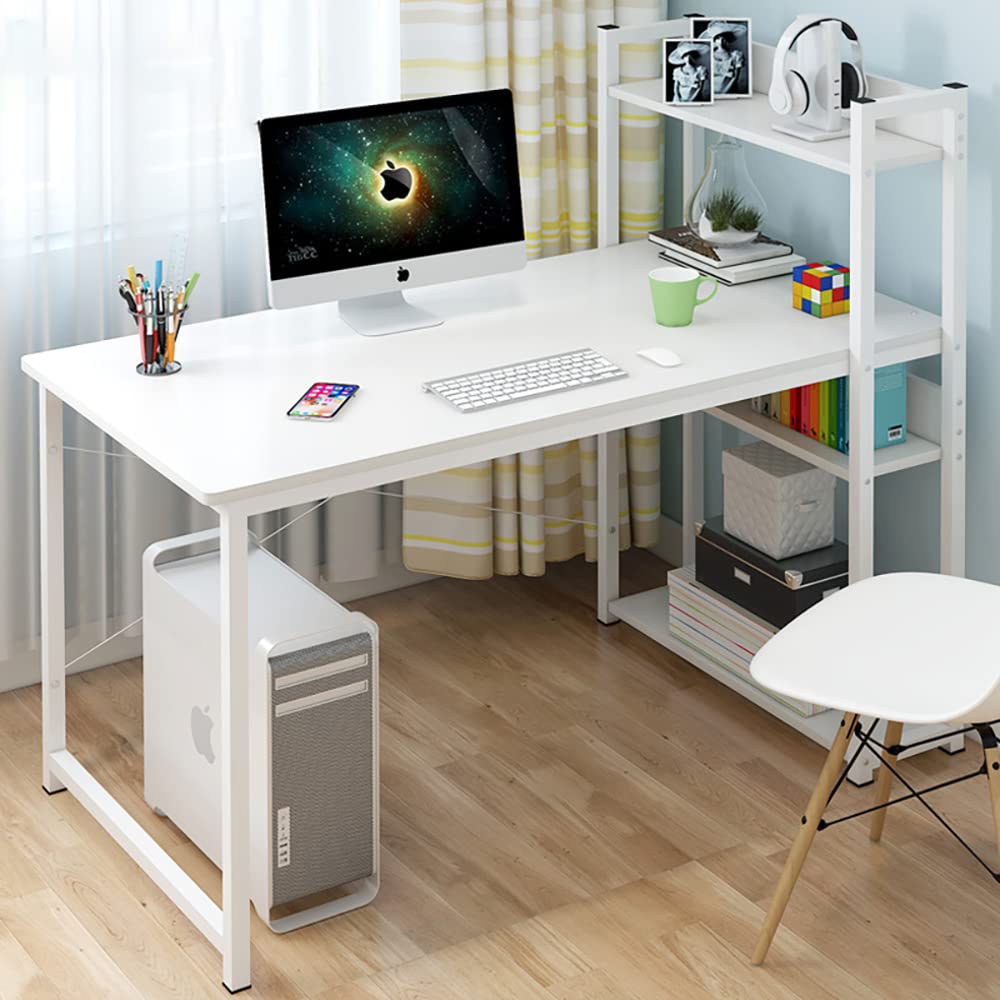 Buy Jantens Computer Table with Bookshelf, Home Office Desk Gaming ...
