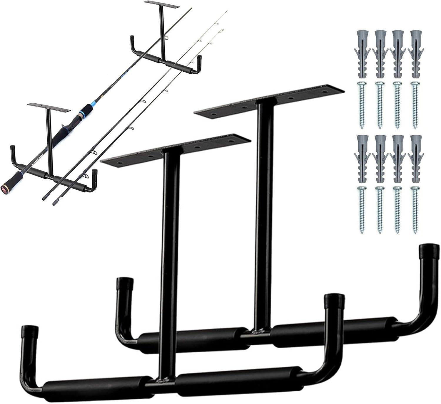 Amazon.com: MINFAOLG Heavy Duty Overhead Garage Storage Racks - T ...
