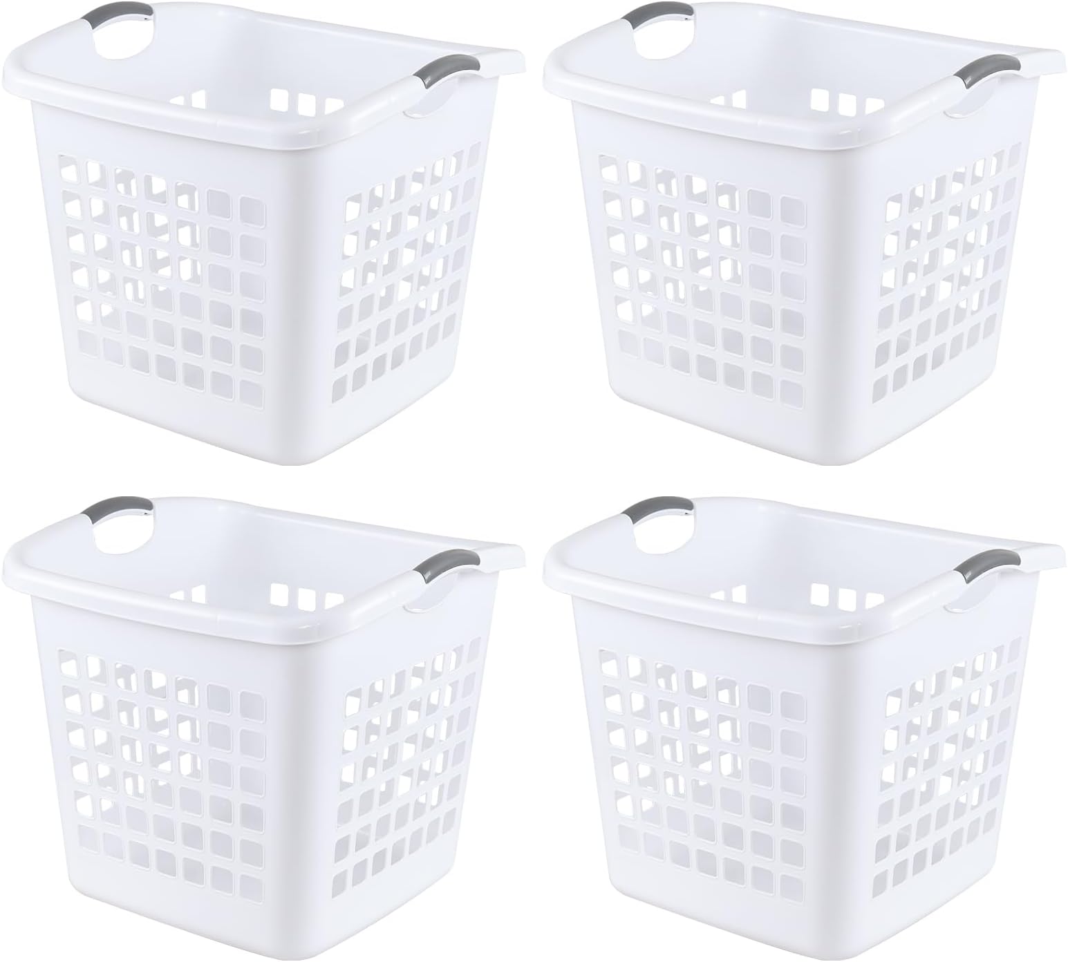 Amazon.com: Lesbin 2 Bushel Square Tall Plastic Laundry Basket, 72 L ...