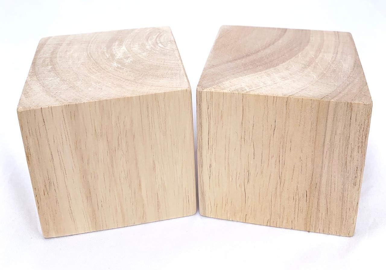 Amazon.com: 3 Inch Solid Wood Blocks Pack of 2