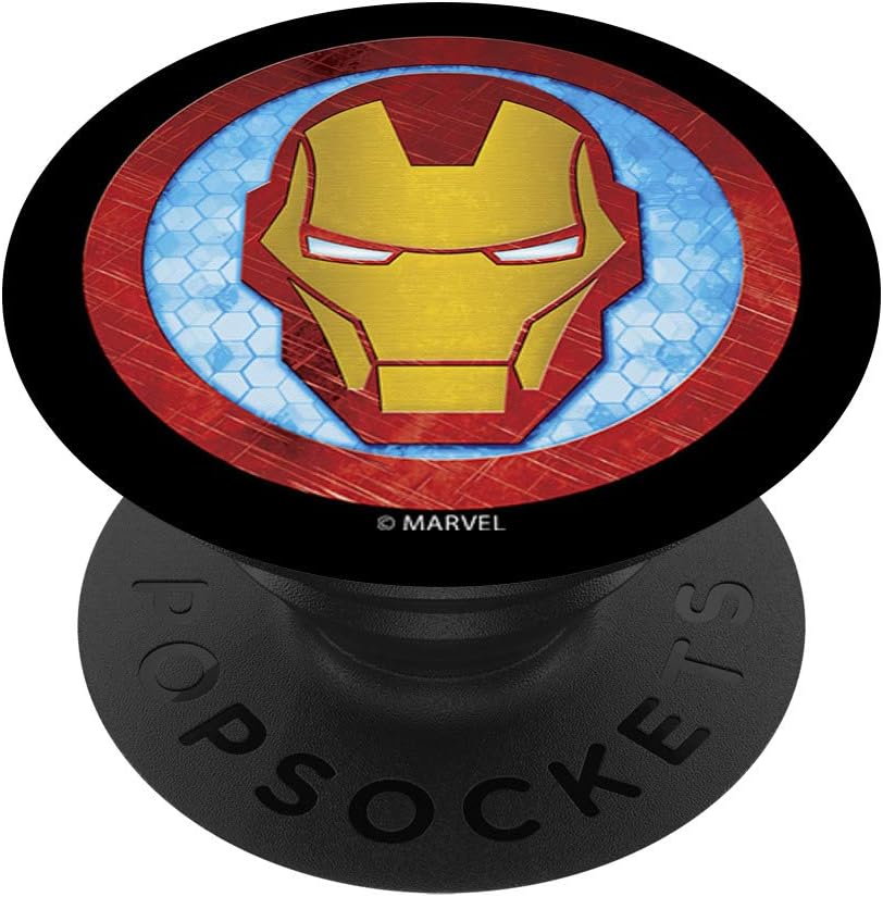 Amazon.com: Marvel Iron Man Iconic Mask In Circle PopSockets PopGrip ...