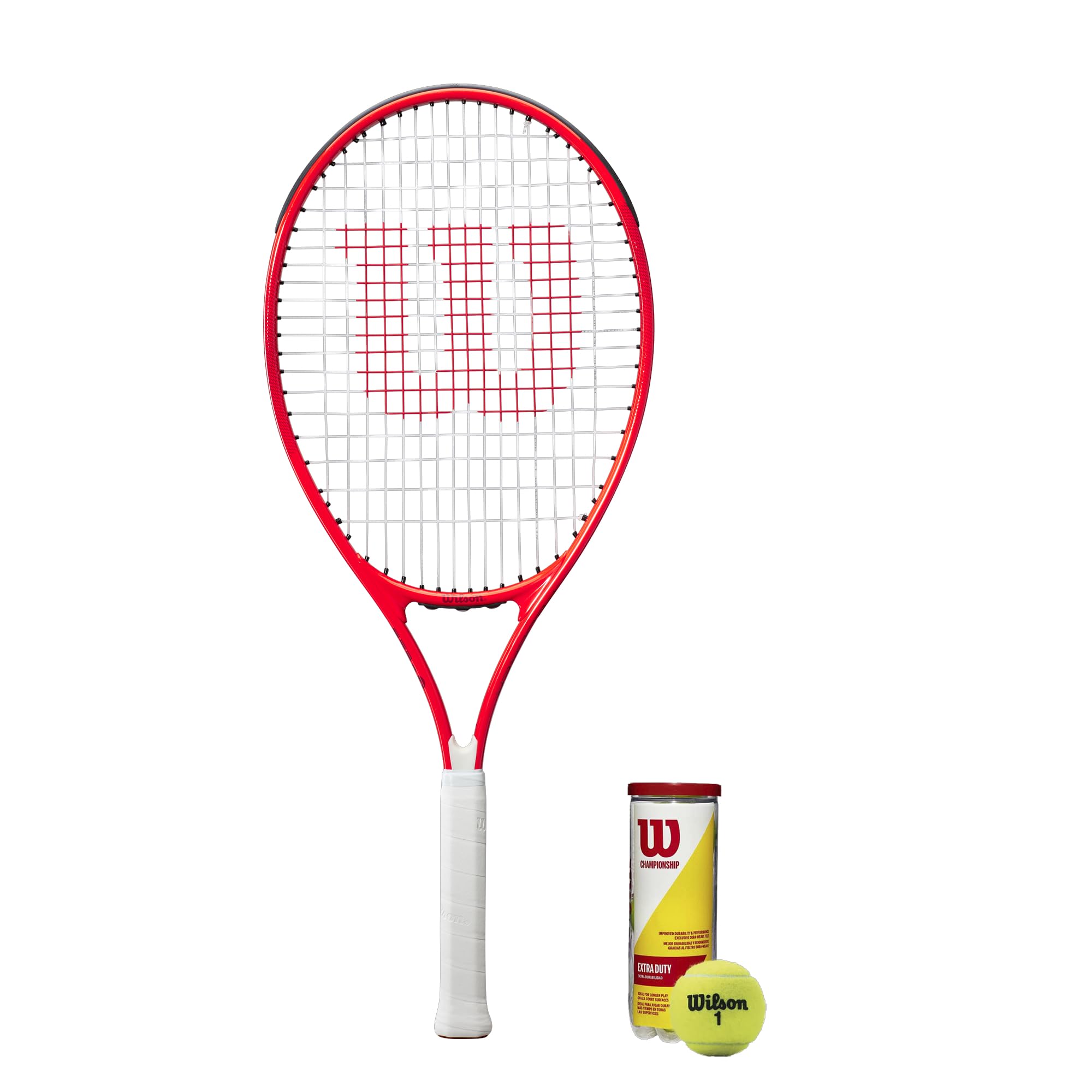 Wilson Federer Red Junior Tennis Racket 26″ (Bundles Available) (Racket ...