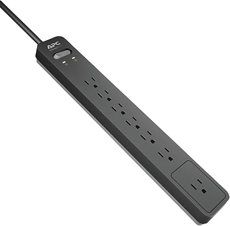 Amazon.com: APC Surge Protector Power Strip, PE76, 1440 Joule, Flat ...