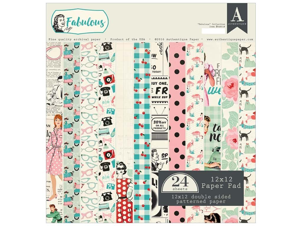 Authentique Paper FAB018 Fabulous 12" x 12" Paper Pad : Amazon.in: Home ...