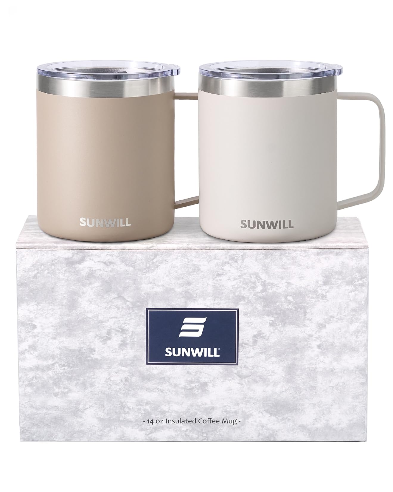 Amazon.com: SUNWILL Insulated Coffee Mug with Lid, Stainless Steel ...