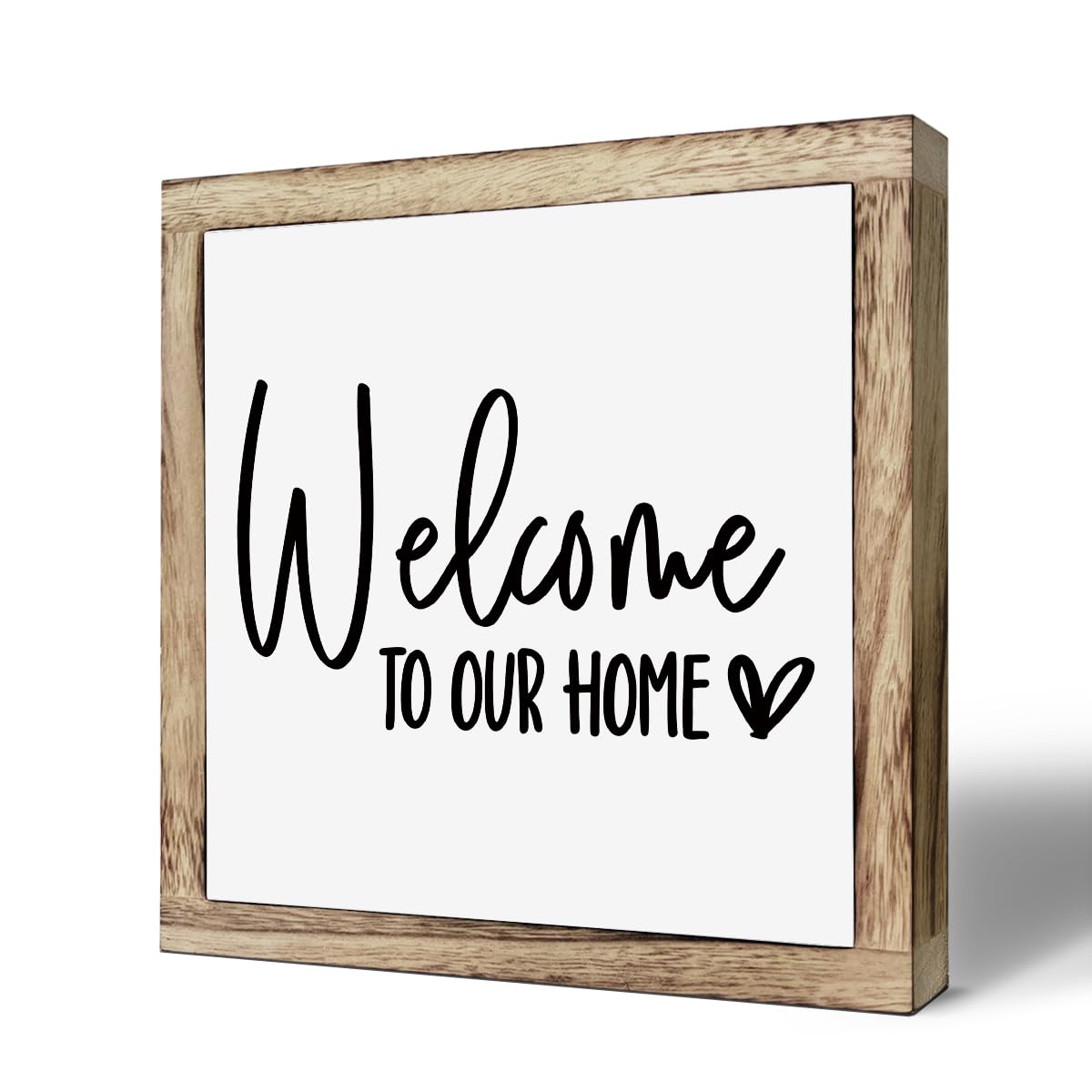 Amazon.com: Welcome Sign, Wooden Box Signs for Home Decor, Freestanding ...