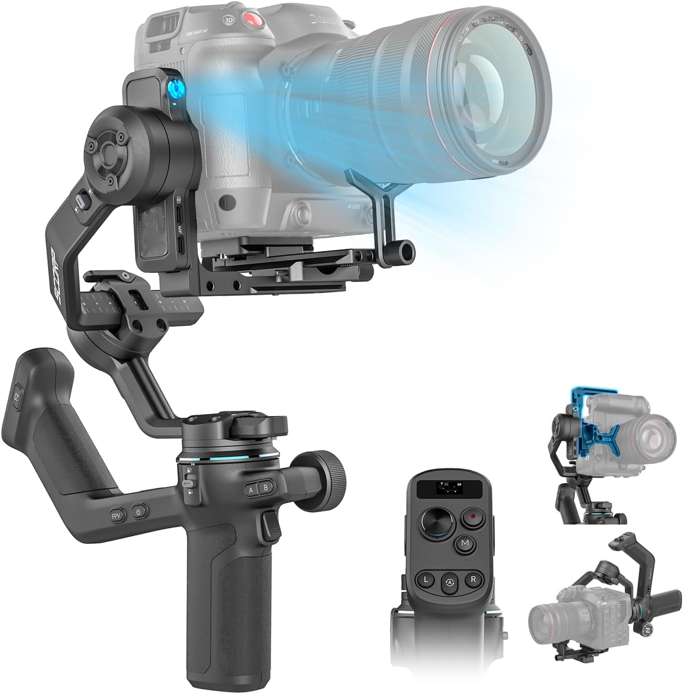 Amazon.com : FeiyuTech SCORP-C2 AI Face Tracker Camera Gimbal,3-Axis ...