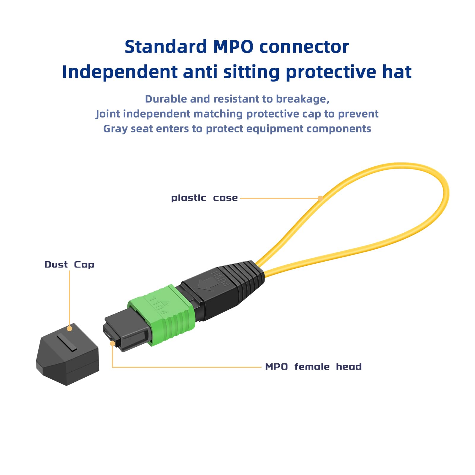 Snapklik.com : Jeirdus 2pack MPO/APC 16-Core Single Mode Fiber Loopback