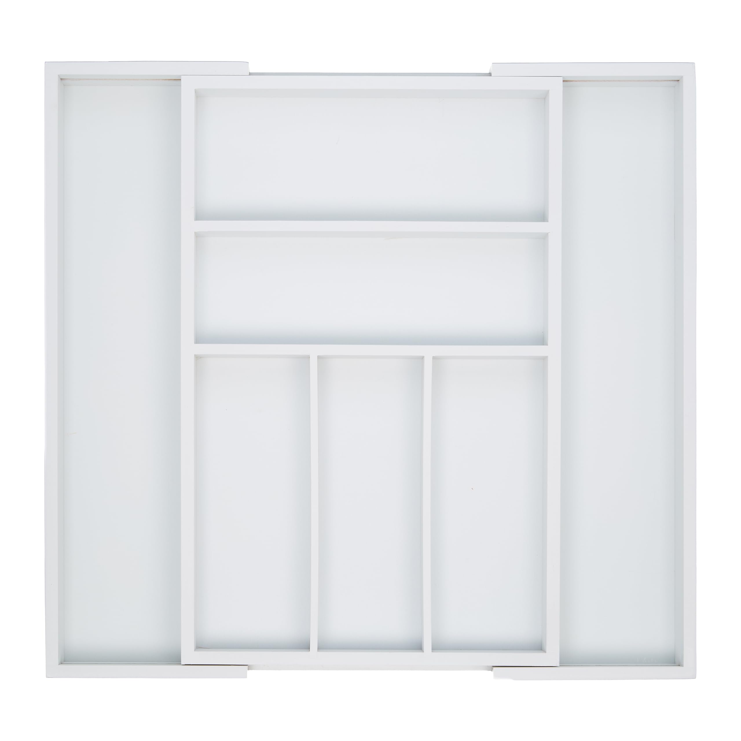 Relaxdays Extendable Cutlery Tray, var. Width, 5-7 Compartments, Bamboo ...