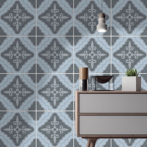 Amazon.com: HomeArtDecor | Decorative Tiles | Moroccan Vintage Blue ...