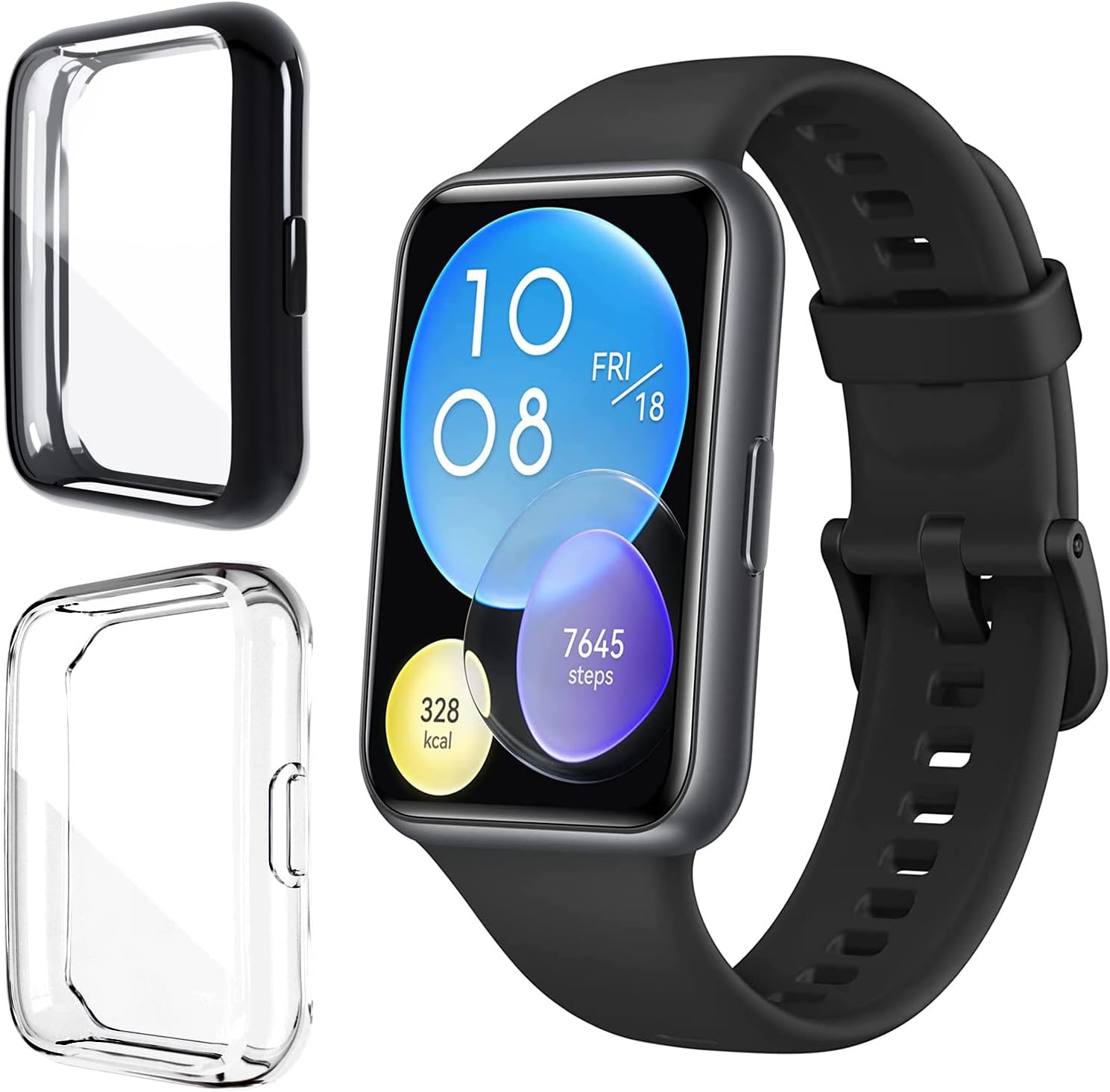 TIMELI 2Piezas Funda Protector Compatible con Huawei Watch Fit 3,TPU ...