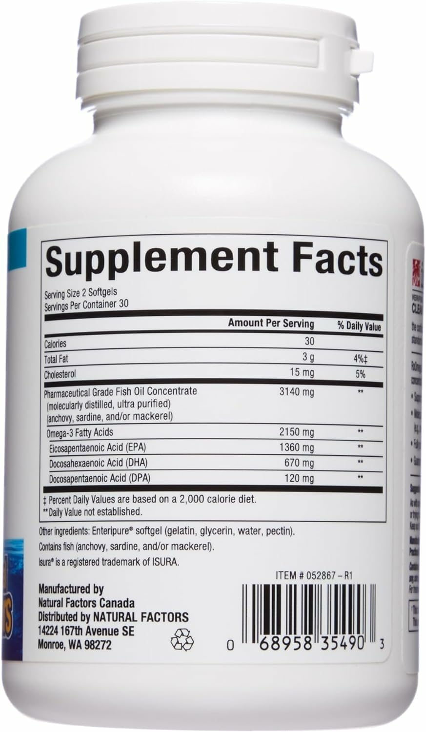 Snapklik.com : Natural Factors RxOmega-3 Ultra Strength - Dietary ...