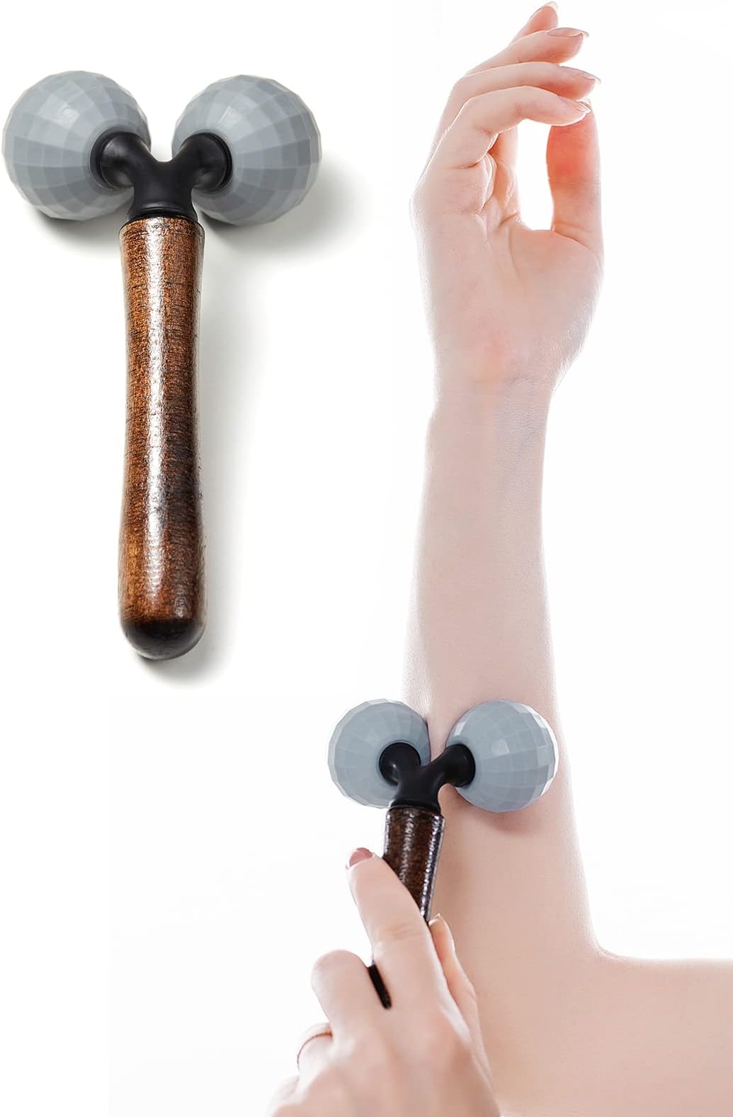 Amazon.com: Lurrose Massage Balls Massage Roller with Handle and Nubs ...