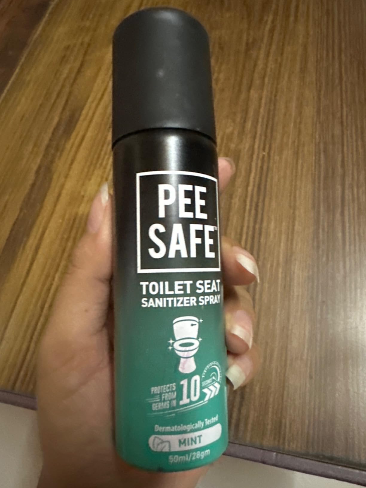 Pee Safe Toilet Seat Sanitizer Spray 50 Ml Mint - Pack Of 1 | Reduces ...