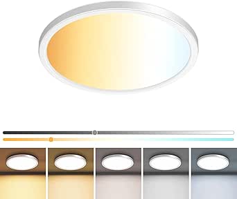 zemty 7 inch White Led Ceiling Light Fixture, 3000K/3500K/4000K/5000K ...
