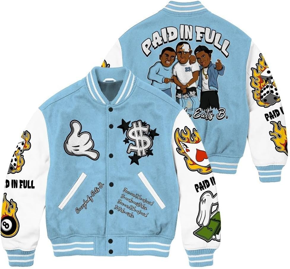 Dunkare Varsity Jacket Legend Blue 11s, Funny Everybody Paid in Full ...