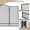 Amazon.com: JIMUOO Fireplace Screen Stand Alone, 3-Panel Wrought Iron ...