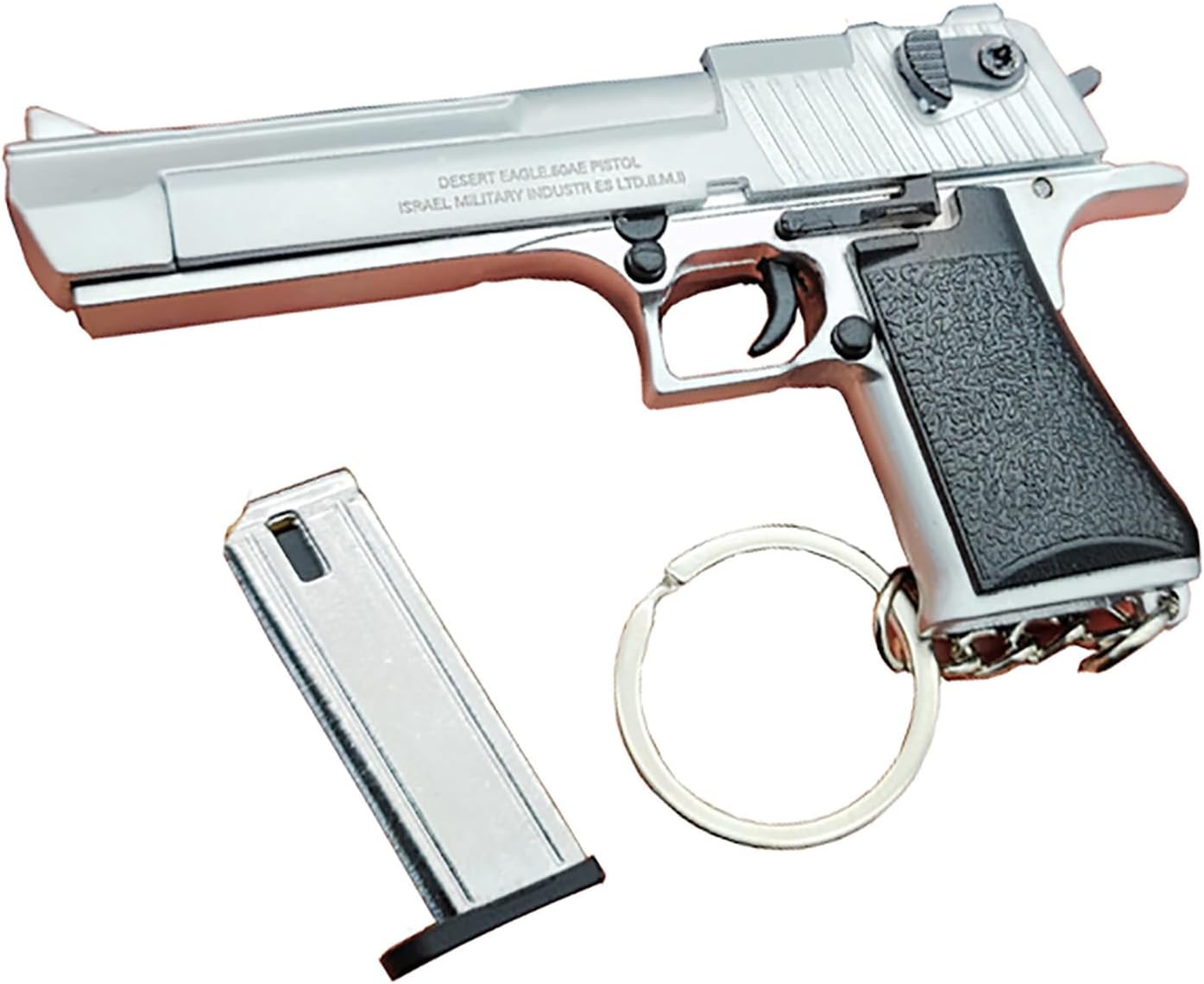 Amazon.com: Juvale 6 Pack Mini Gun Keychains for Men, Silver Metal ...