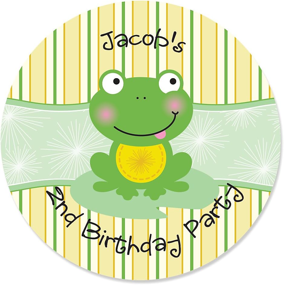 Amazon.com: Froggy Frog - Personalized Birthday Party Sticker Labels ...