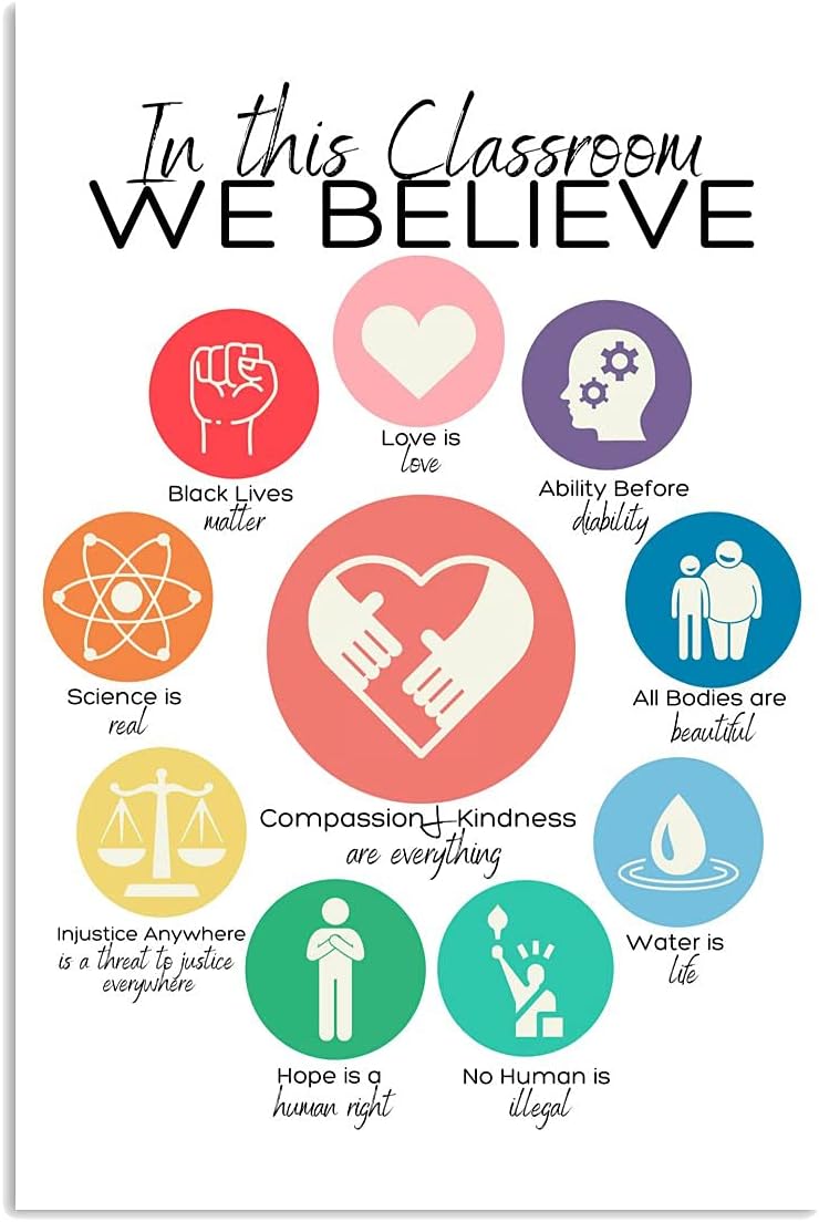 Debra Benn In This Classroom We Believe Poster Poster Unframed ...