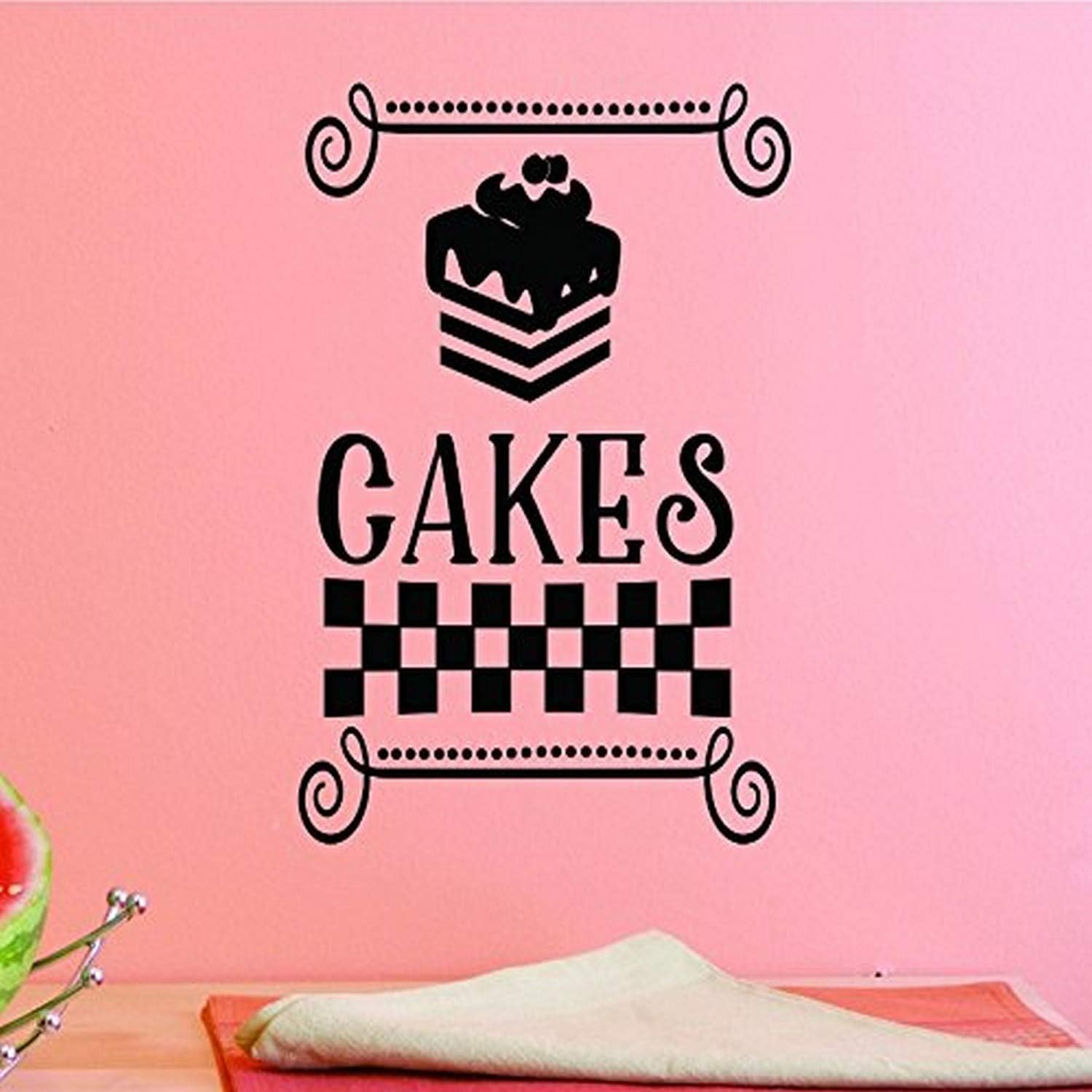 Amazon.com: Design with Vinyl JER 1654 3 Vinyl Wall Decal Cakes 20X40 ...